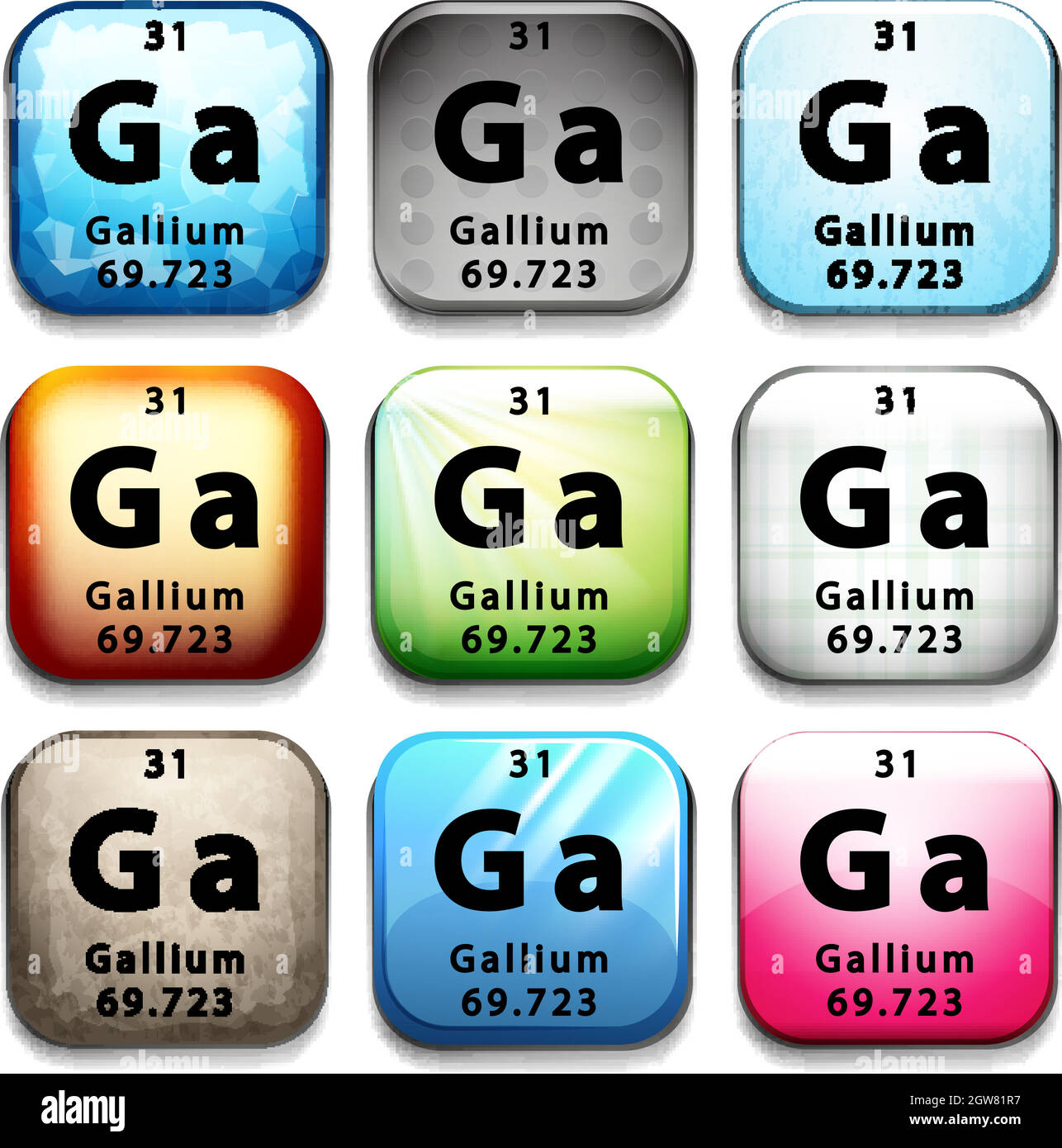 Gallium chemical element tile hi-res stock photography and images - Alamy