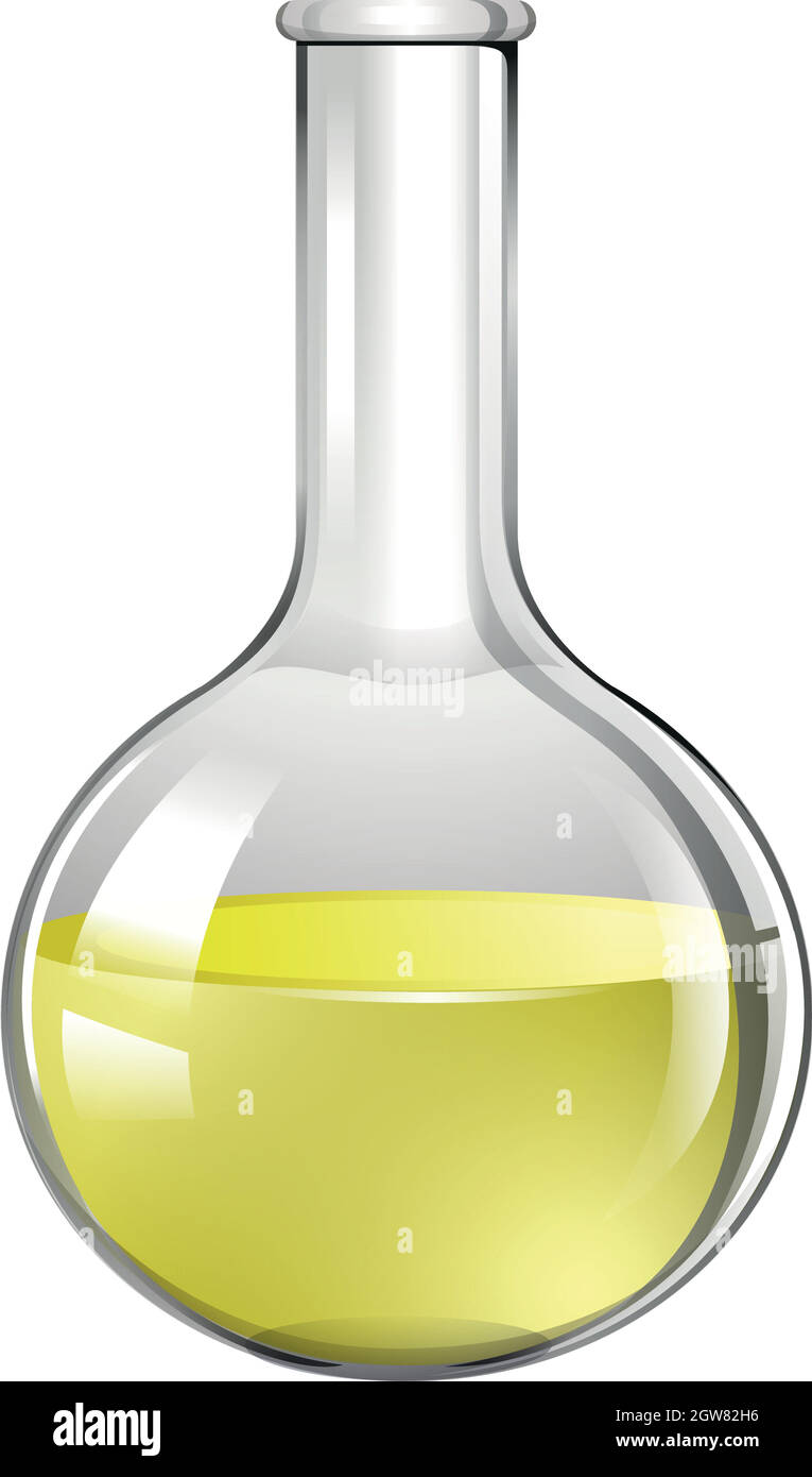 Yellow liquid in test tube Stock Vector Image & Art - Alamy