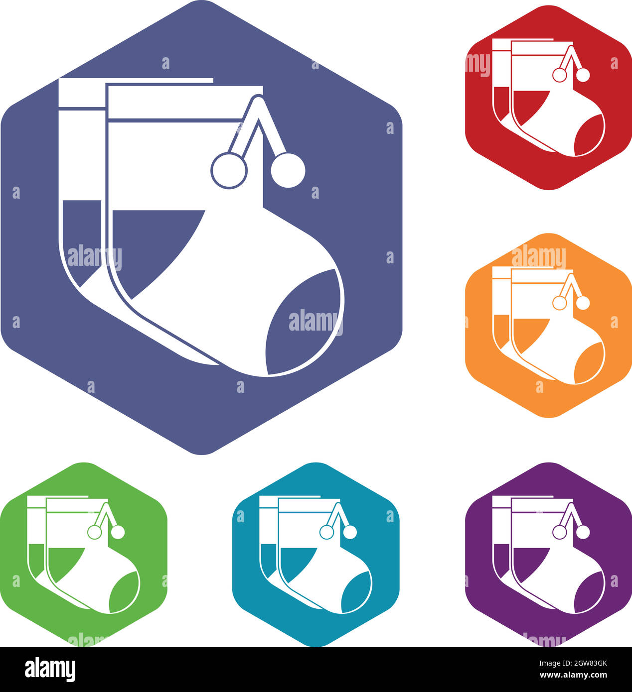 Boy socks Stock Vector Images - Alamy