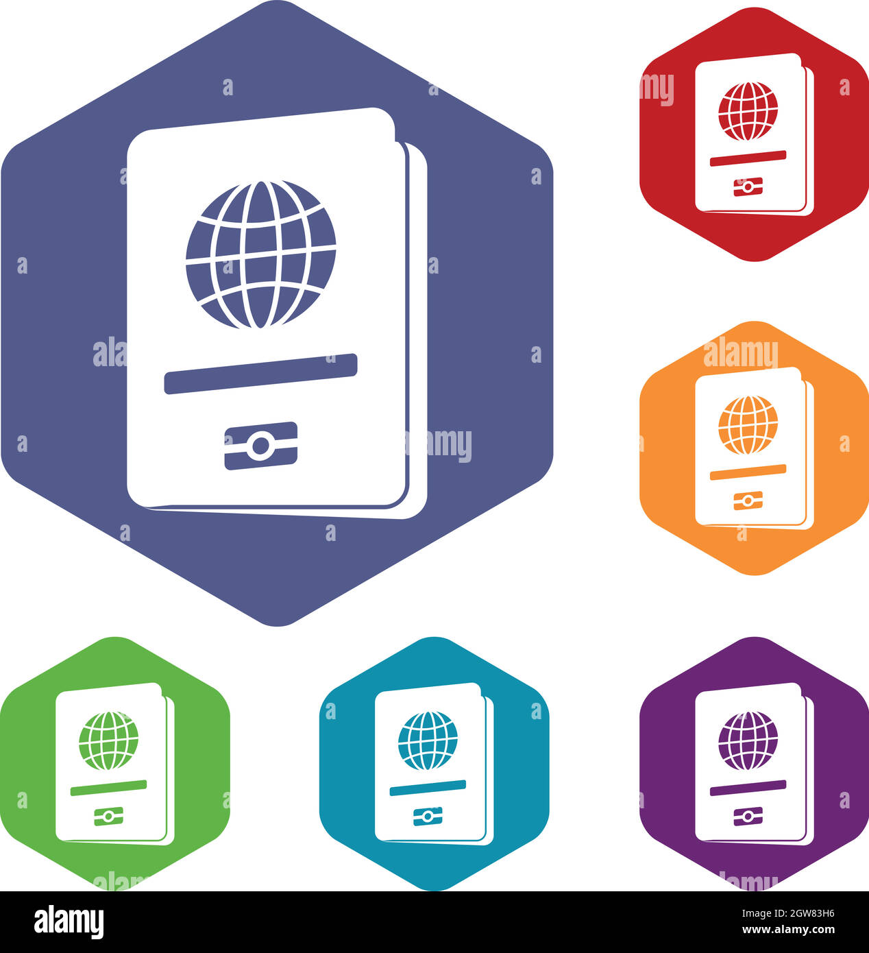 Vector icons passport Stock Vector Images - Alamy