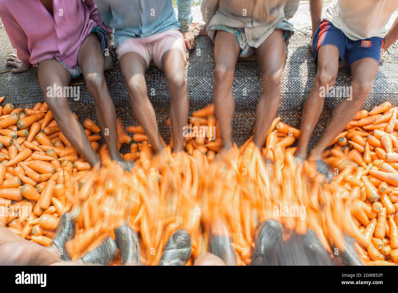 Traditional carrot cleaning Stock Photo - Alamy