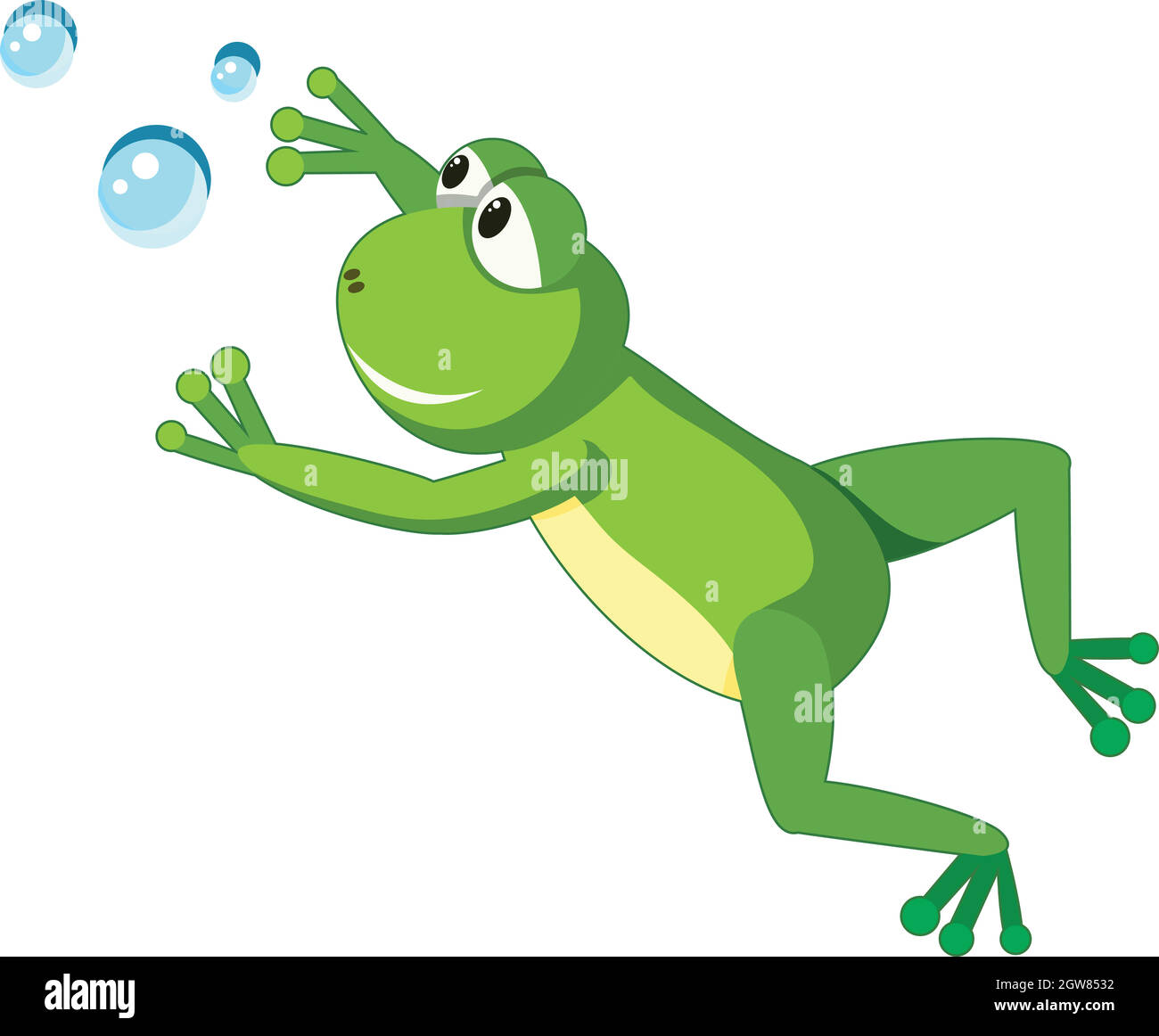 Frog cartoon character on Cut Out Stock Images & Pictures - Alamy