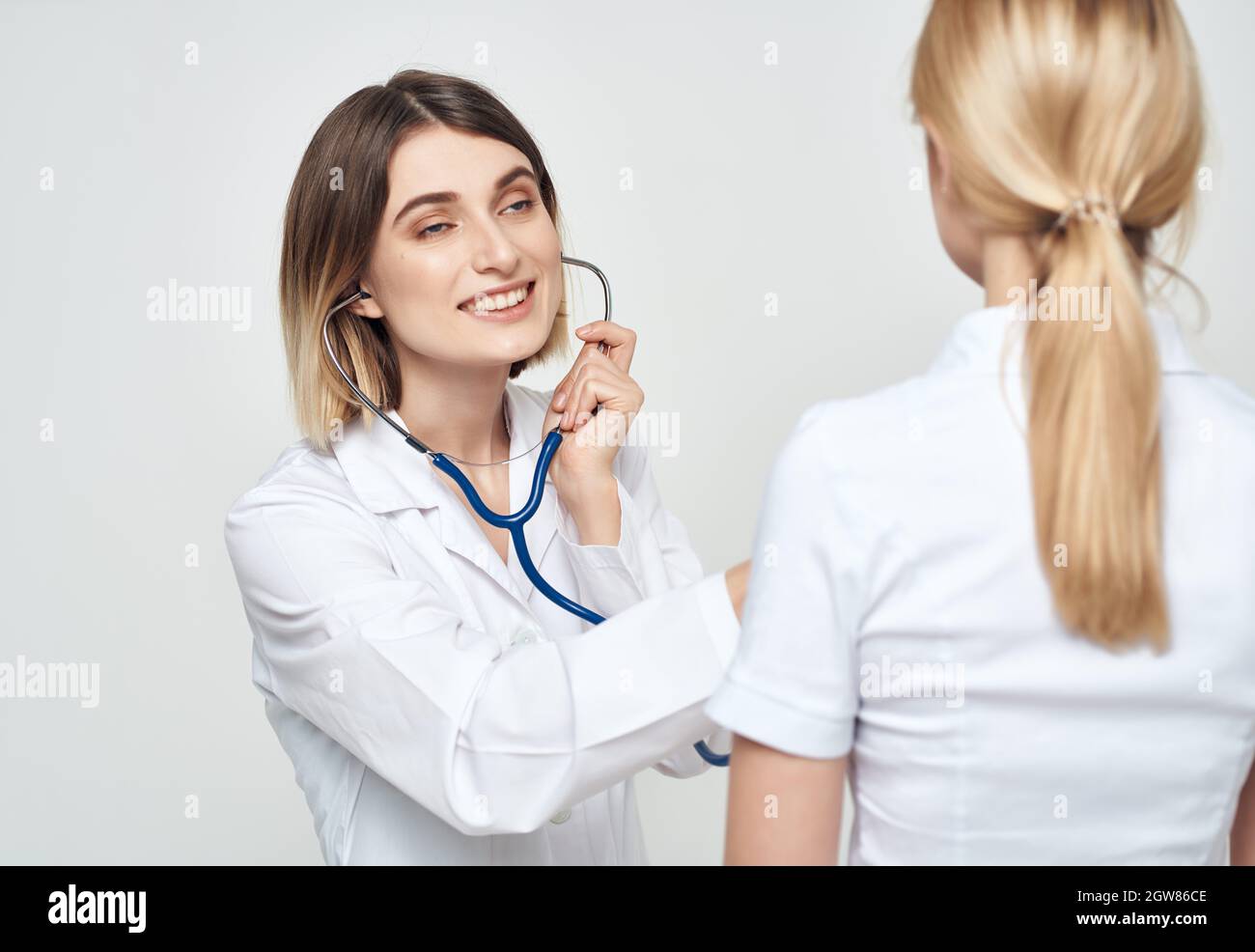 doctor stethoscope healing procedures isolated background Stock Photo ...