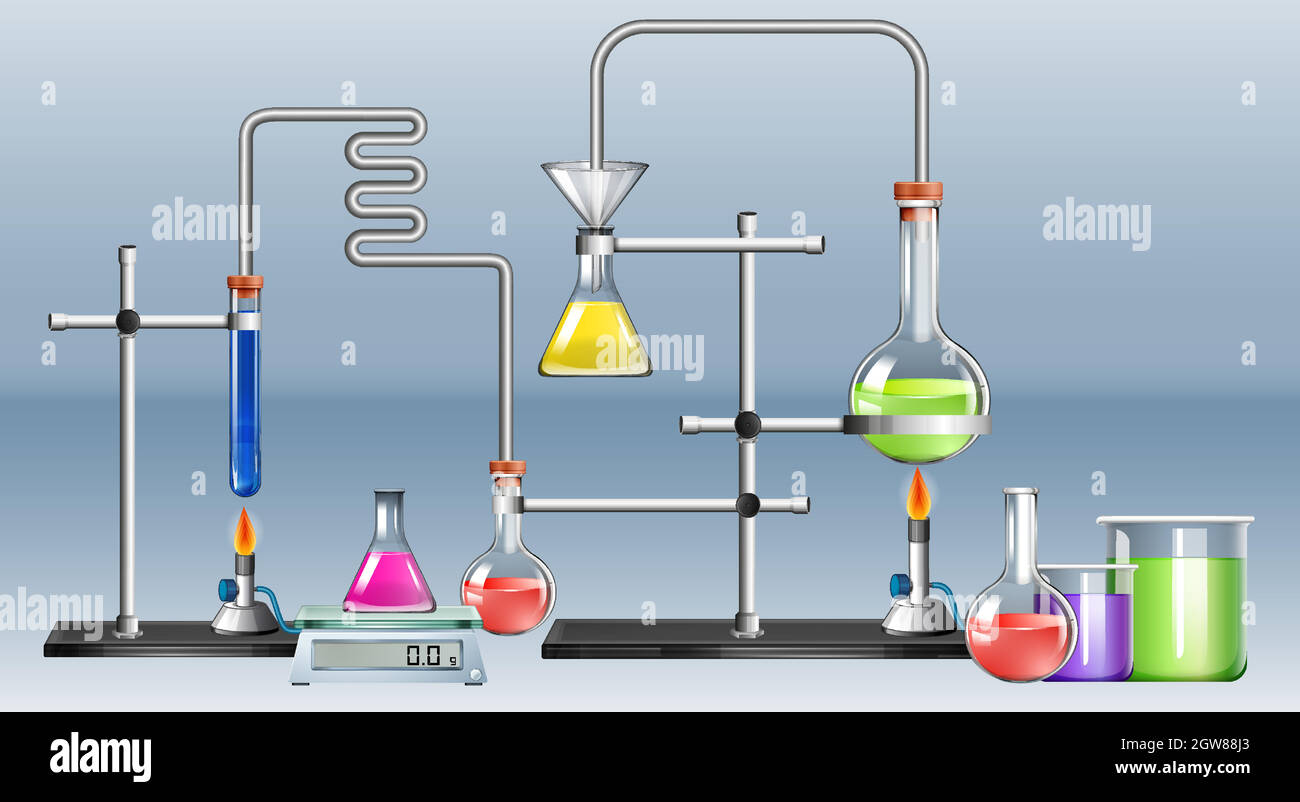 Science lab with many equipments Stock Vector Image & Art - Alamy