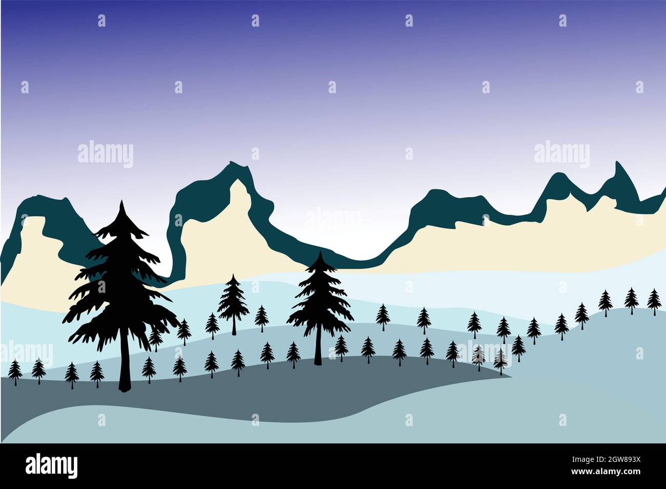 Colorful landscape background vector design Stock Vector Image & Art ...