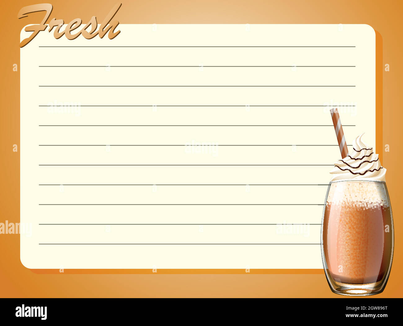 Line paper design with fresh drink Stock Vector Image & Art - Alamy