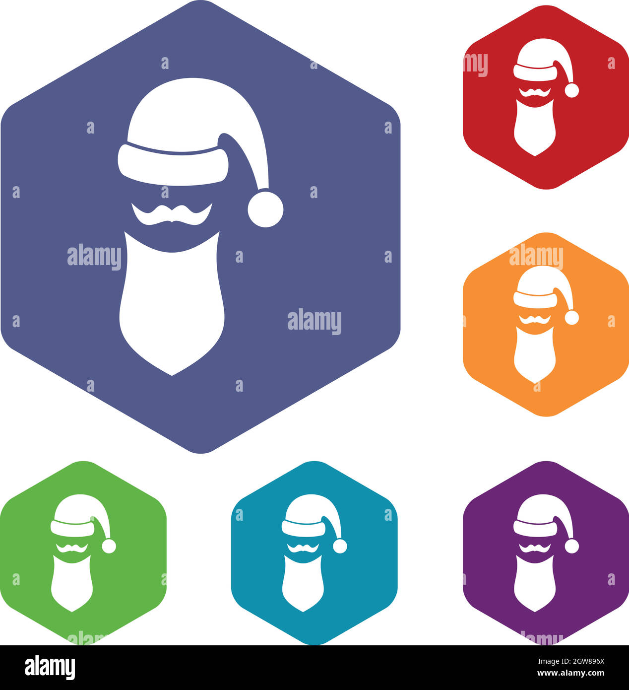 Christmas card beard mustache Stock Vector Images - Alamy