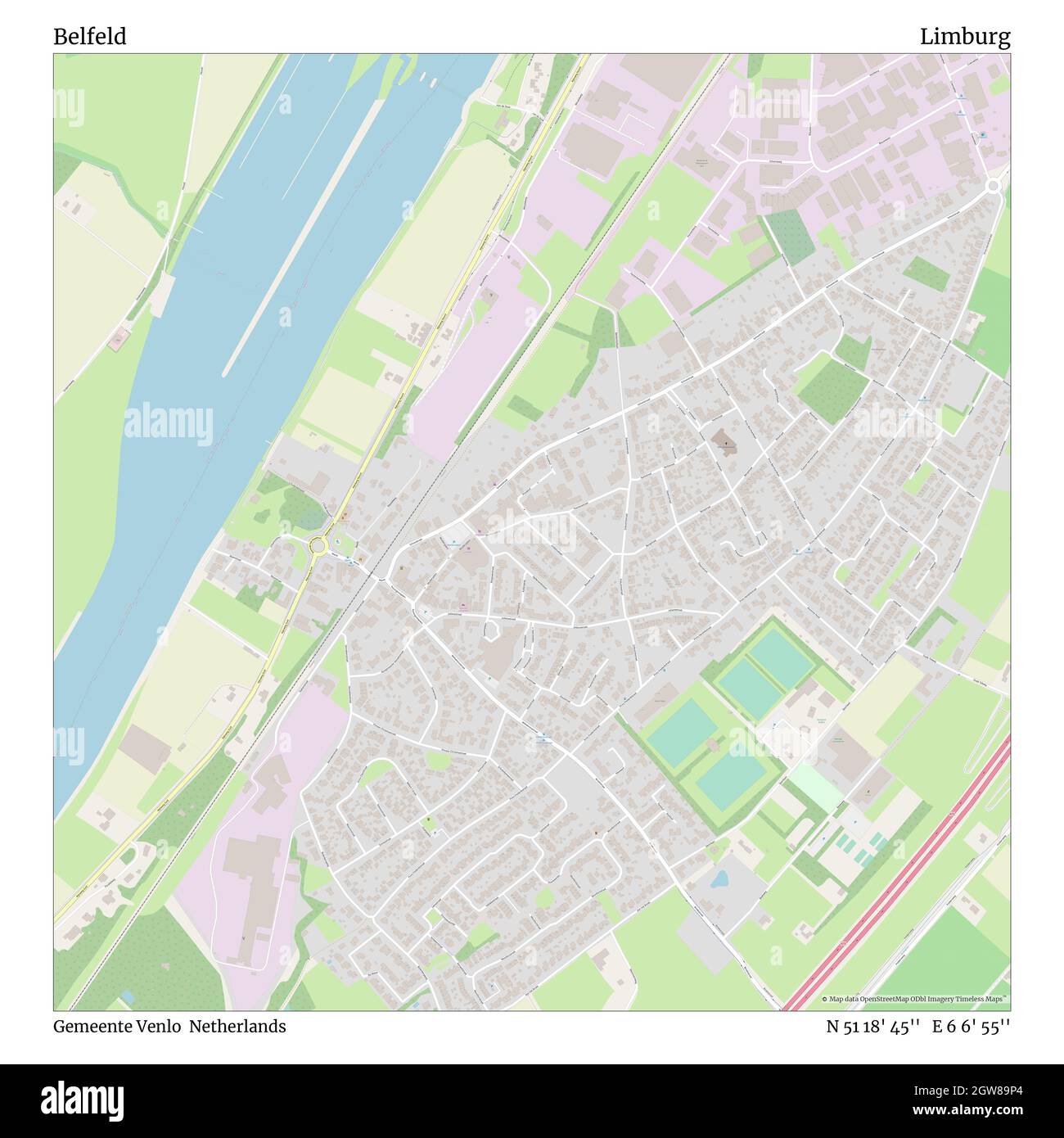 Belfeld, Gemeente Venlo, Netherlands, Limburg, N 51 18' 45'', E 6 6' 55 ...