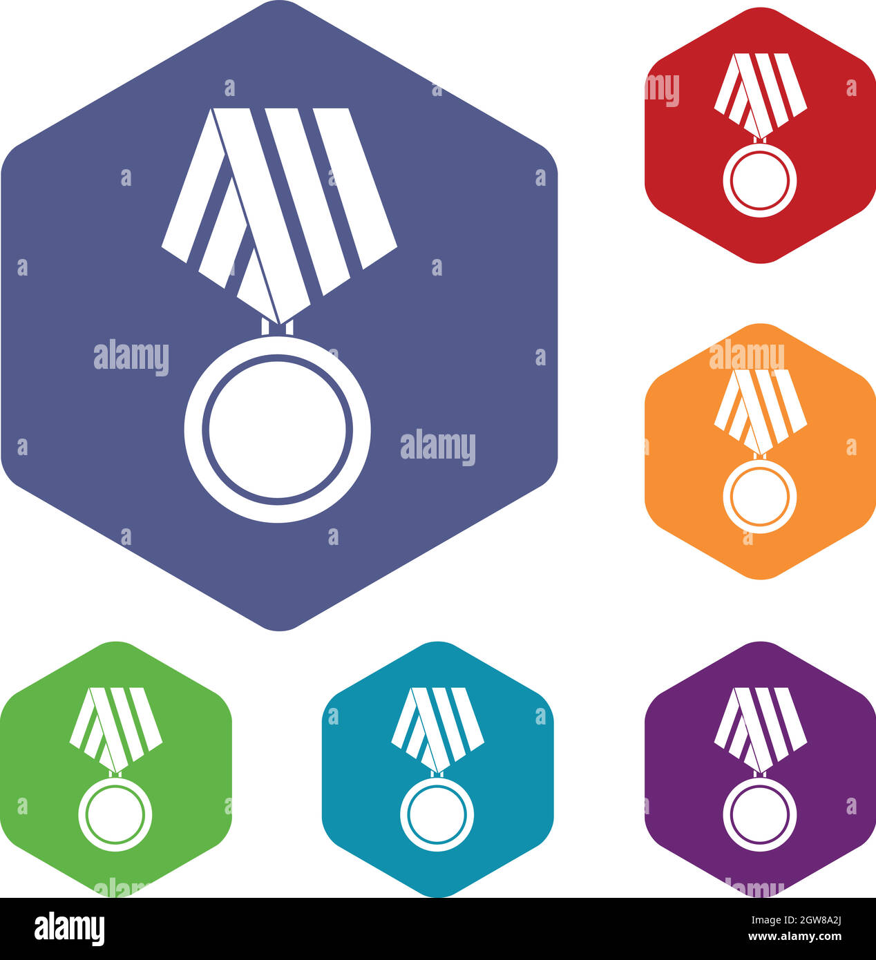 Military medal icons set Stock Vector Image & Art - Alamy