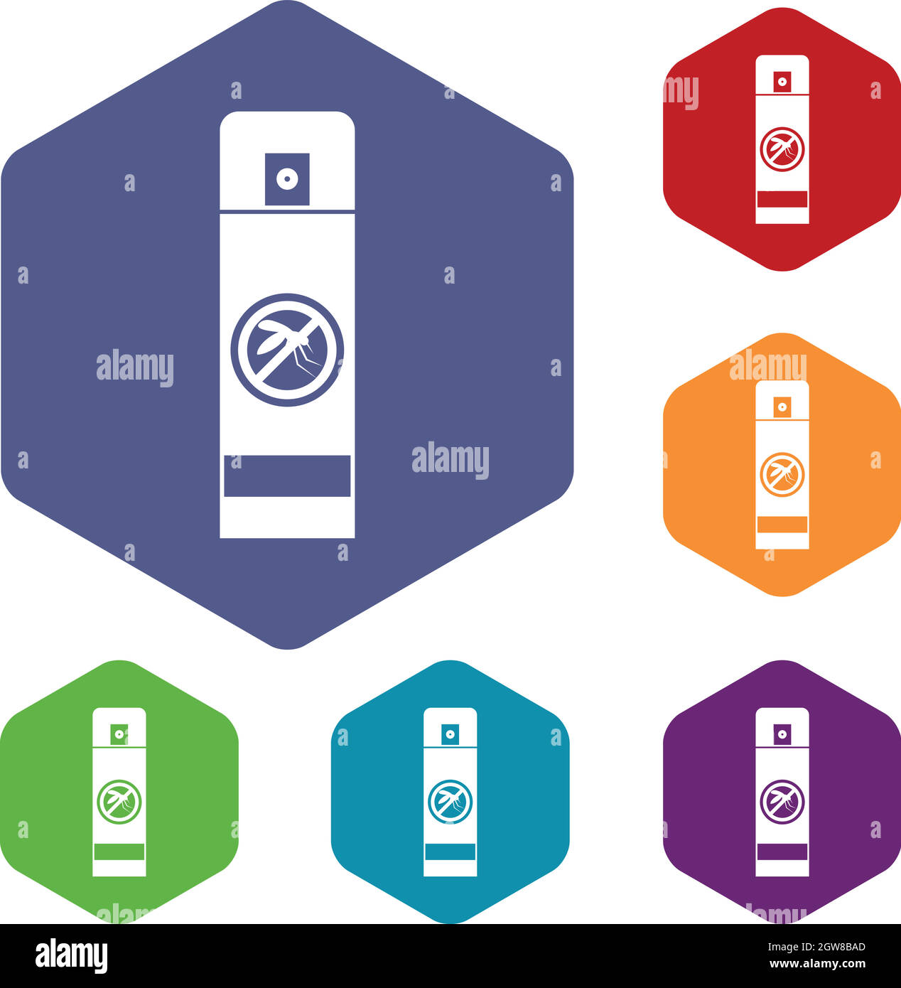 Mosquito spray icons set Stock Vector Image & Art - Alamy