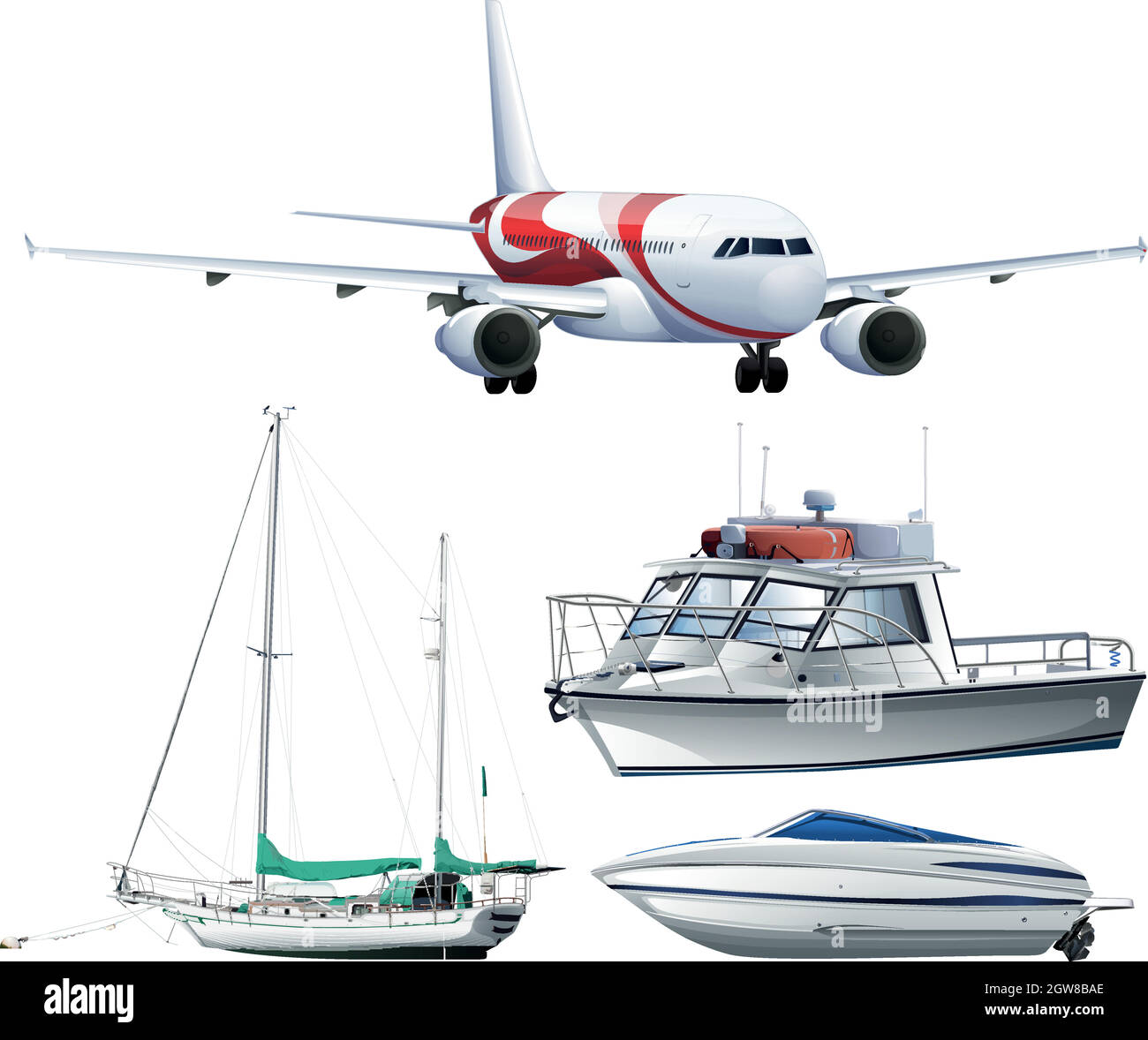 Airplane on set Cut Out Stock Images & Pictures - Alamy