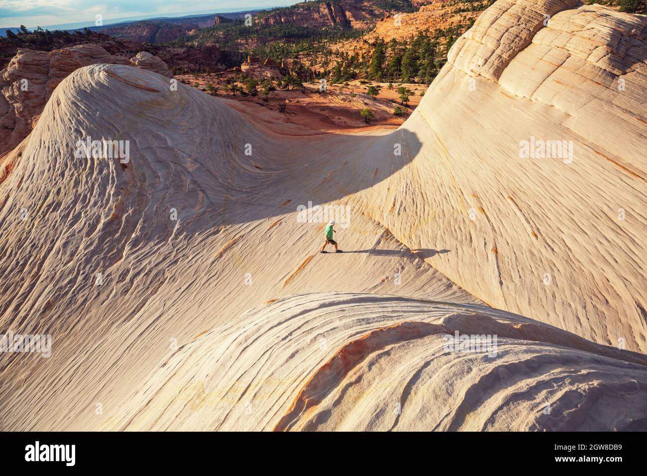 Hike in the Utah mountains. Hiking in unusual natural landscapes ...