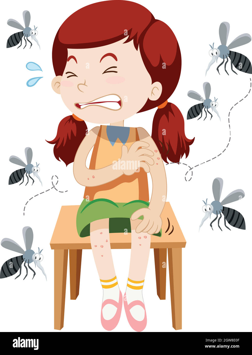 Insect bitten Stock Vector Images - Alamy