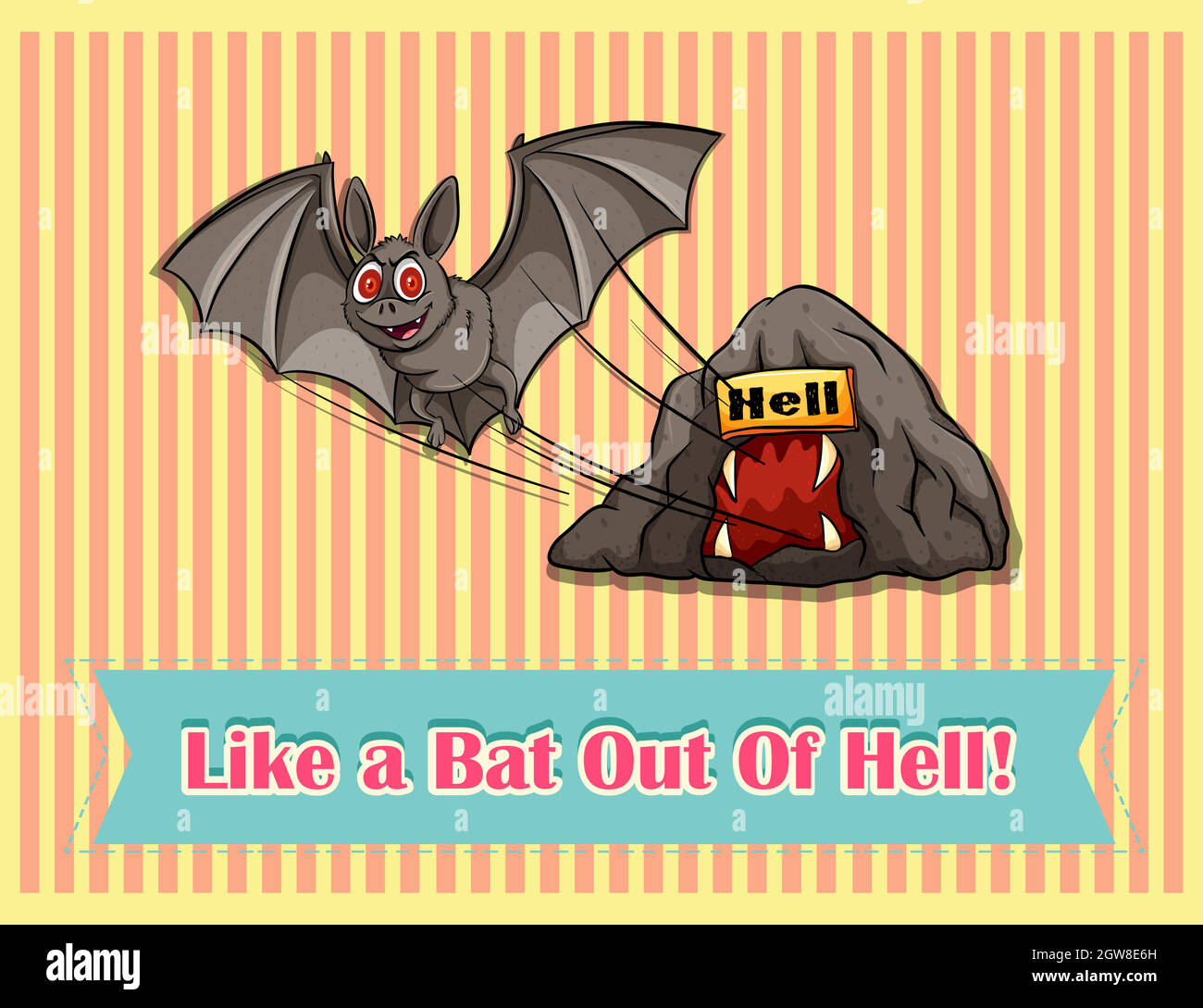 Idiom Like A Bat Out Of Hell Stock Vector Image Art Alamy idiom-like-a-bat-out-of-hell-stock-vector-image-art-alamy