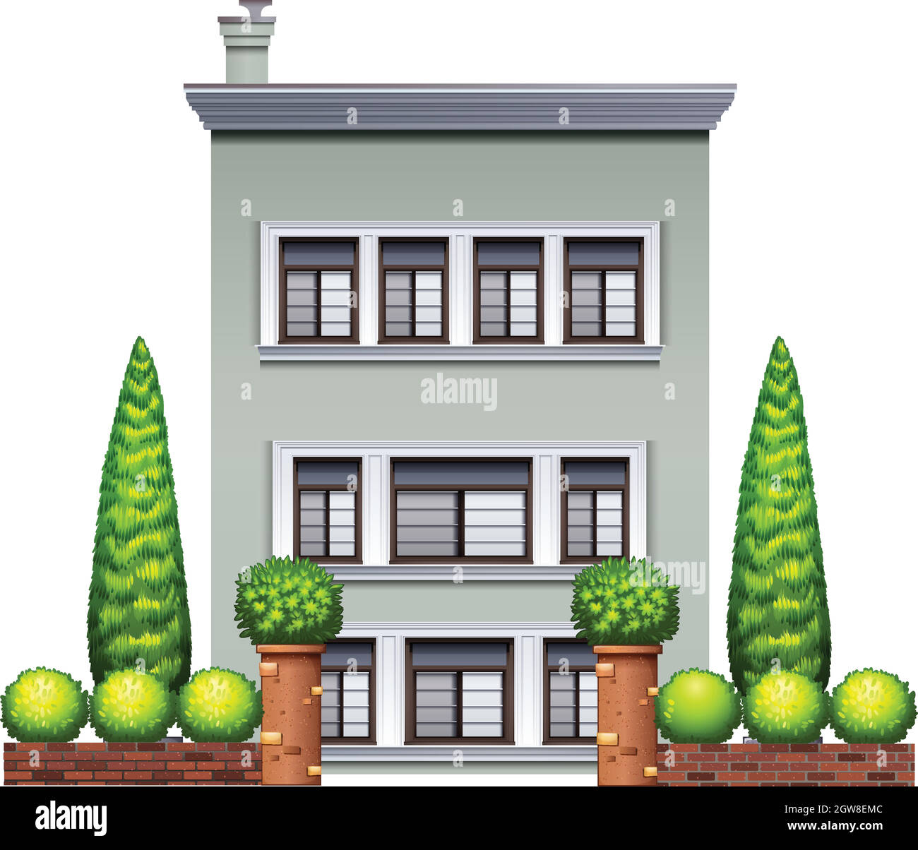 Modern house windows Cut Out Stock Images & Pictures - Alamy