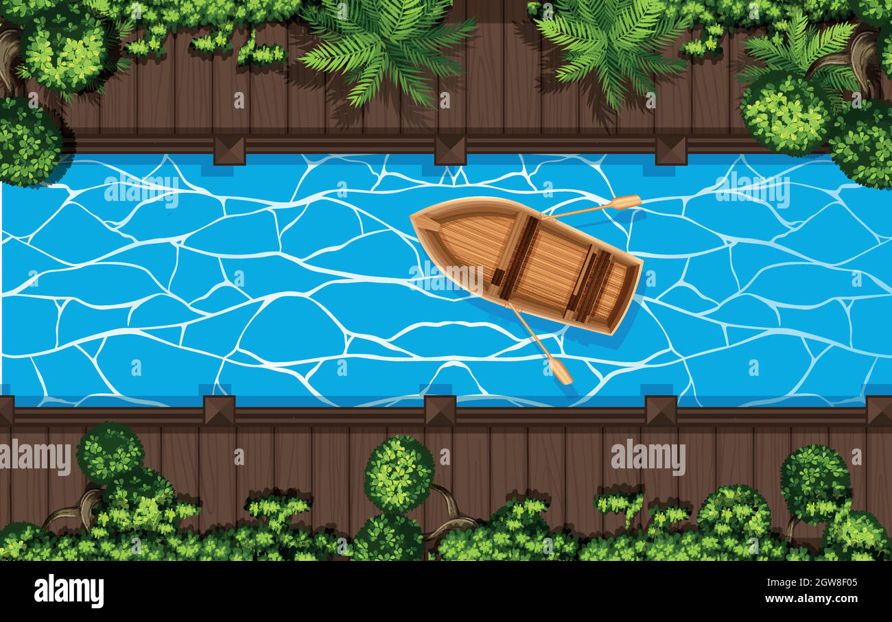 An aerial view of canal Stock Vector Image & Art - Alamy