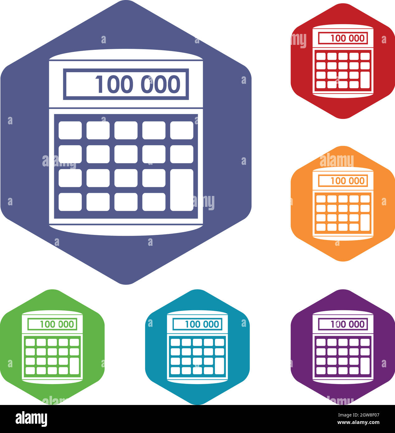 An electronic calculator icons set Stock Vector Image & Art - Alamy