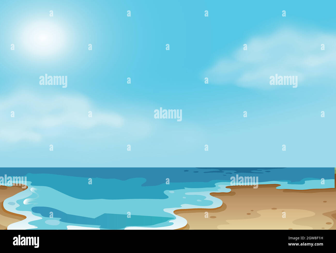 Scene scenic landscape seascape Stock Vector Images - Alamy