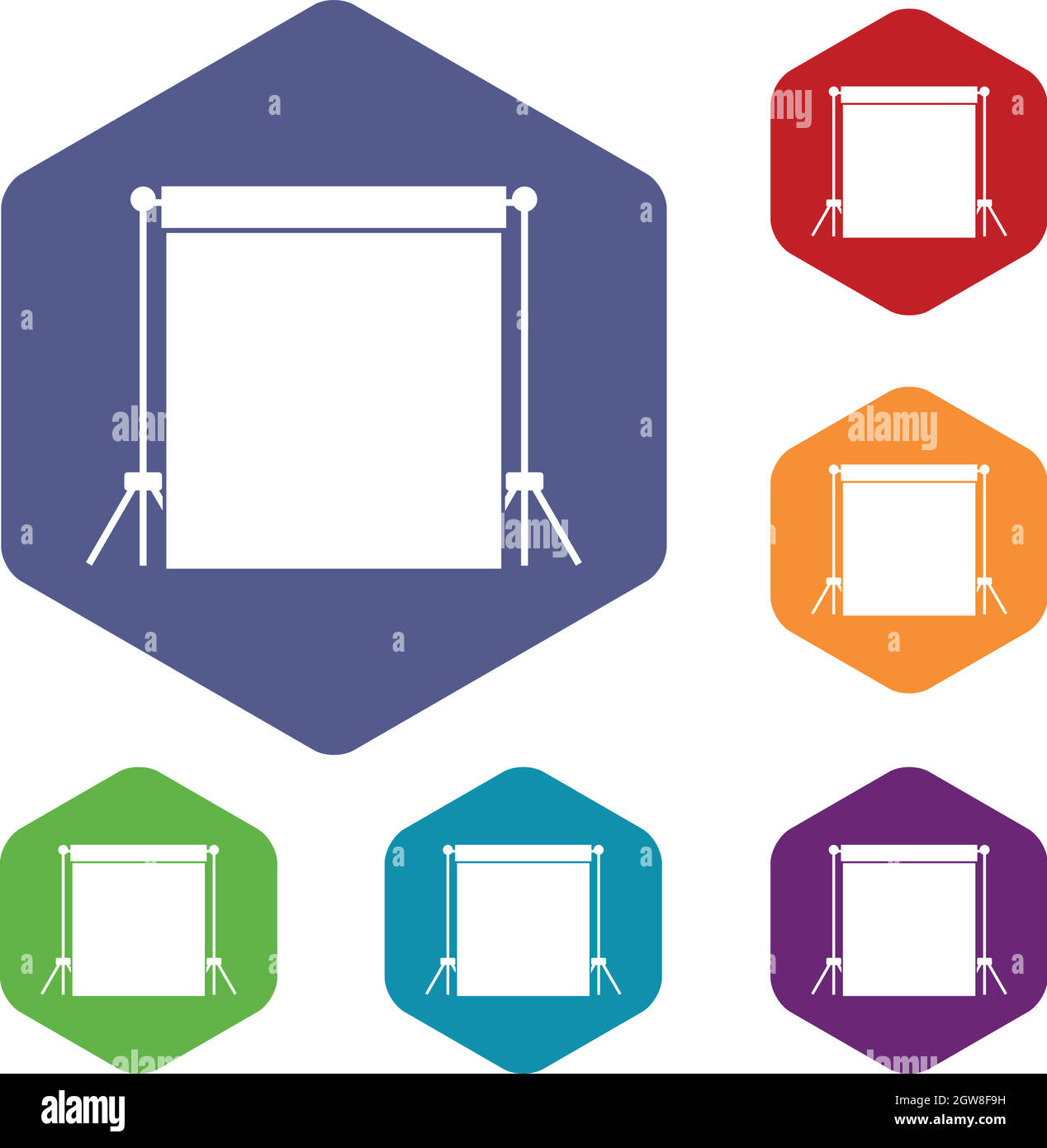 Studio backdrop icons set Stock Vector Image & Art - Alamy