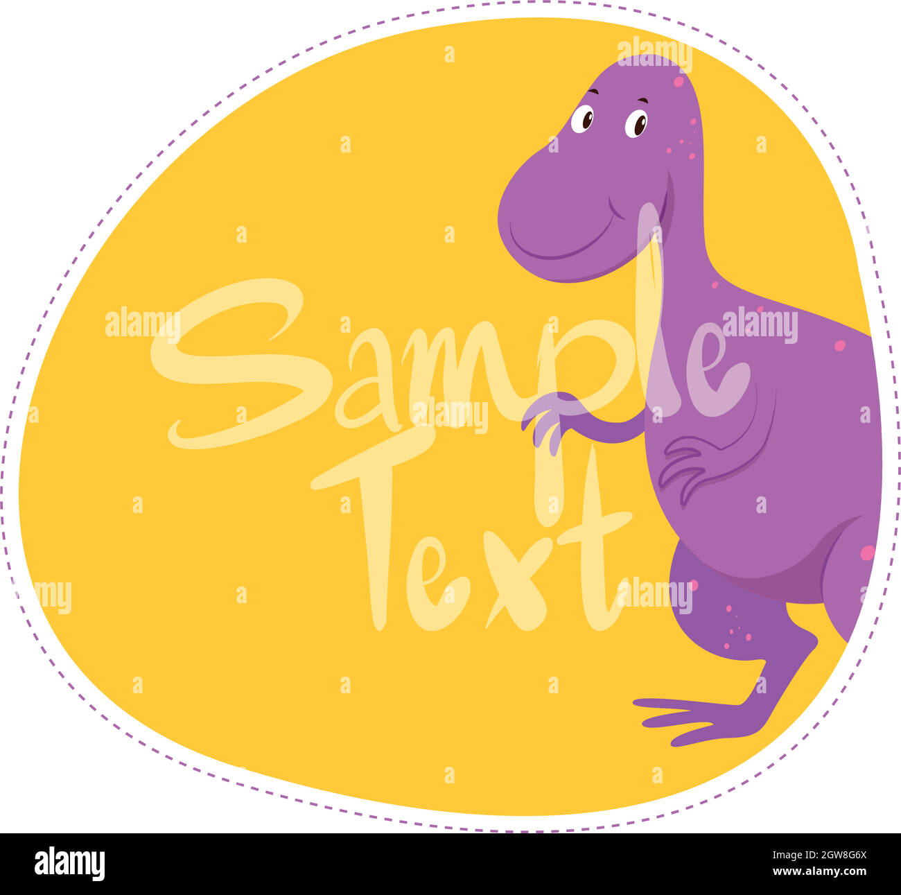 Border design with cute dinosaur Stock Vector Image & Art - Alamy