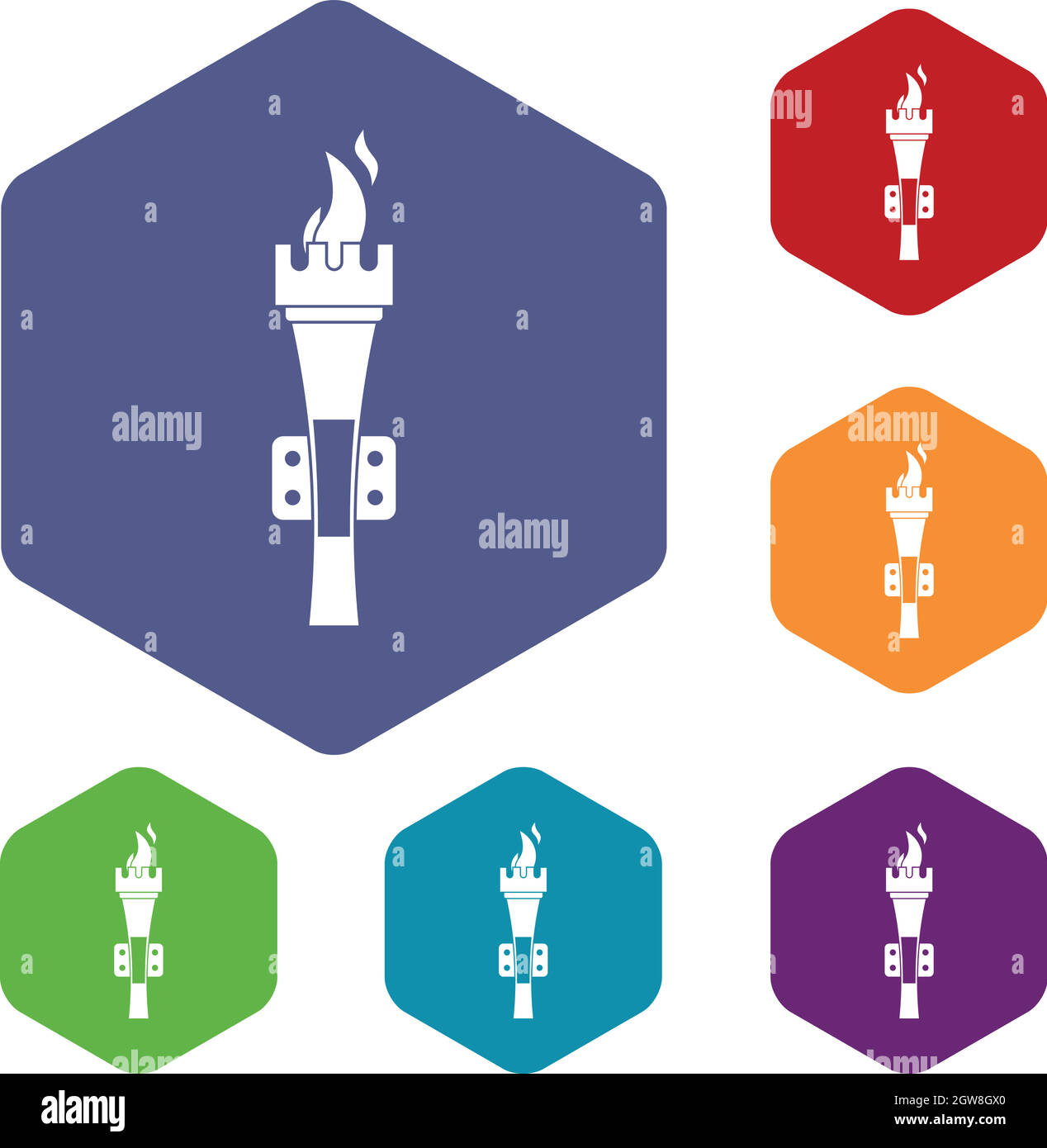 Torch icons set Stock Vector Image & Art - Alamy