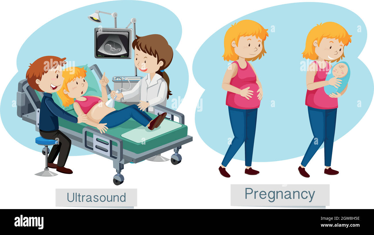 Pregnancy newborn Stock Vector Images - Alamy