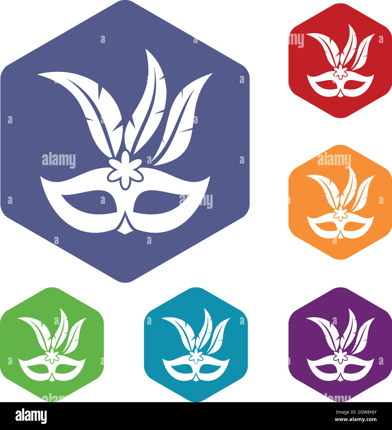 Carnival mask icons set Stock Vector Image & Art - Alamy
