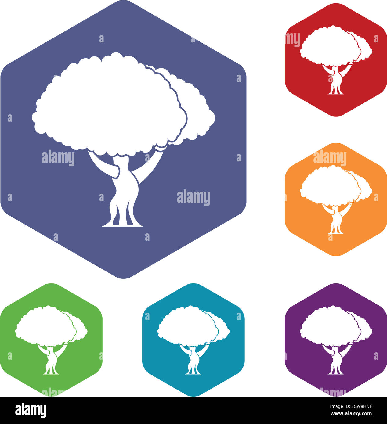Tree icons set Stock Vector Image & Art - Alamy