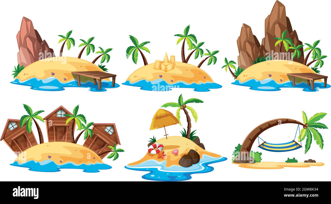 Beach island hut Stock Vector Images - Alamy