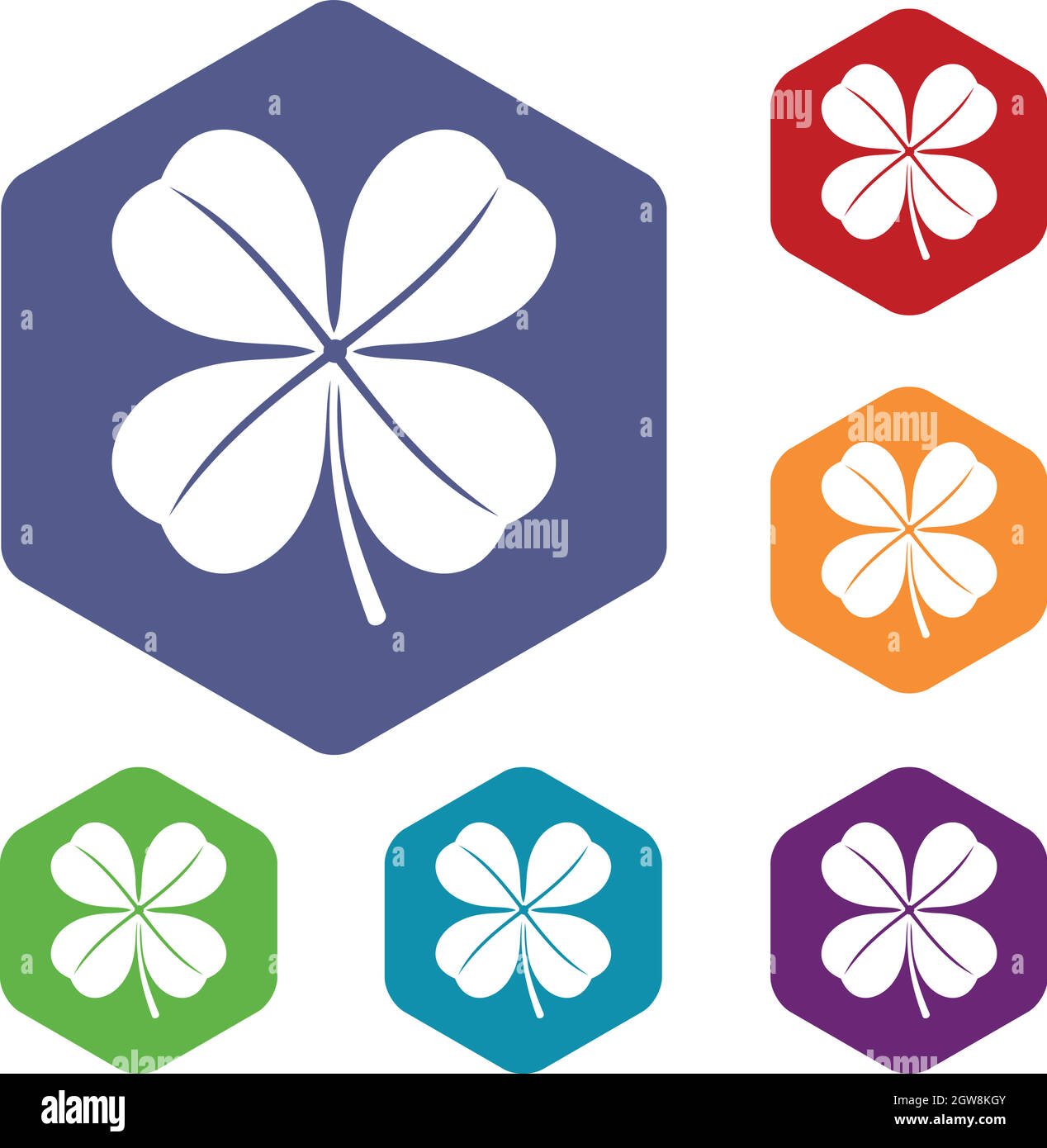 Clover leaf icons set Stock Vector Image & Art - Alamy