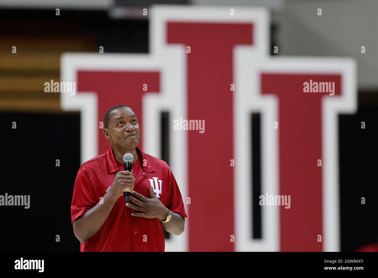 Bloomington, United States. 02nd Oct, 2021. Isiah Thomas makes an ...