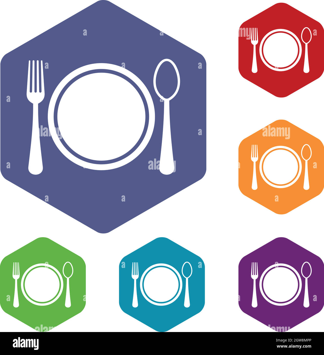 Isolated table setting Stock Vector Images - Alamy