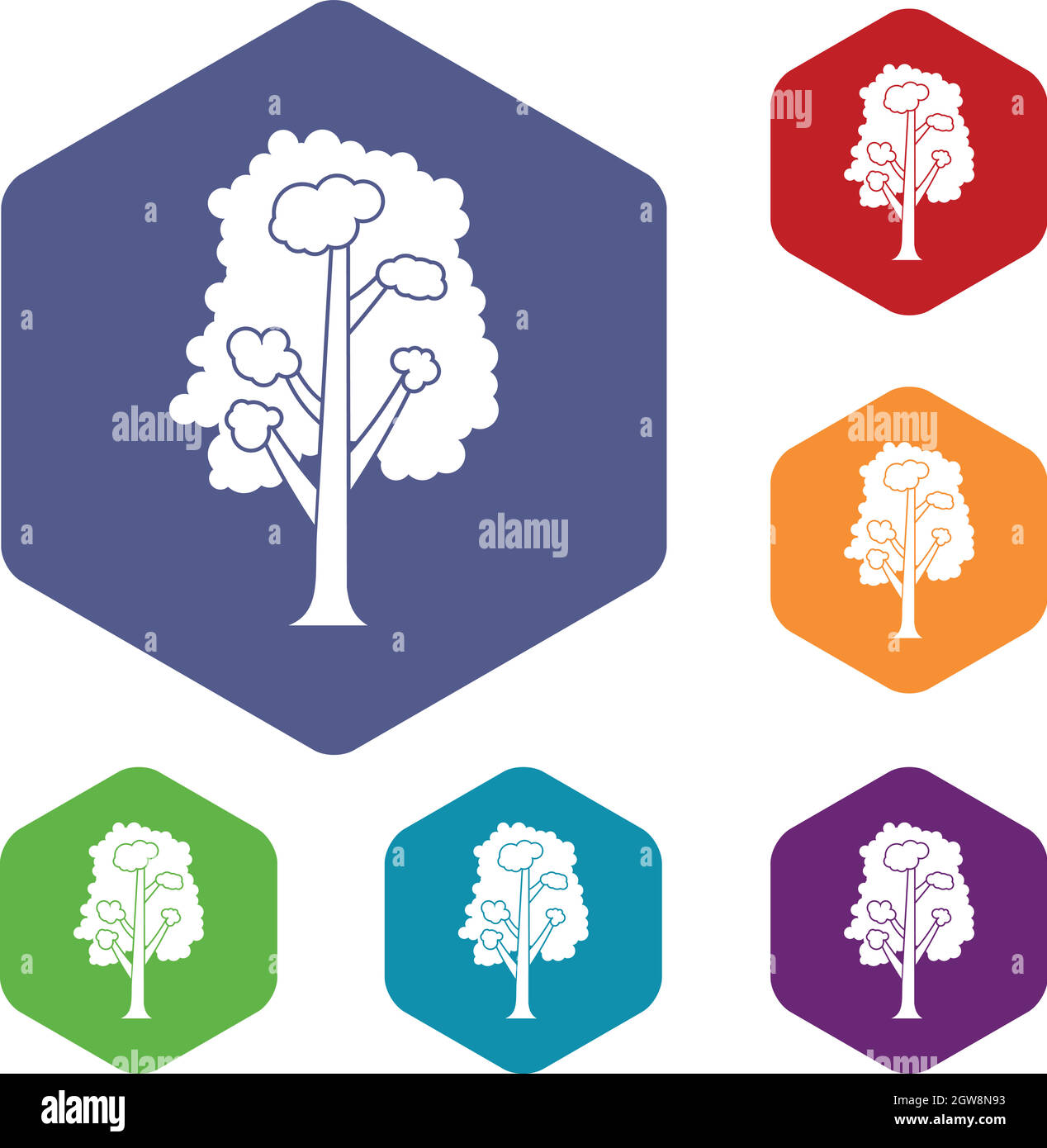Tree icons set Stock Vector Image & Art - Alamy
