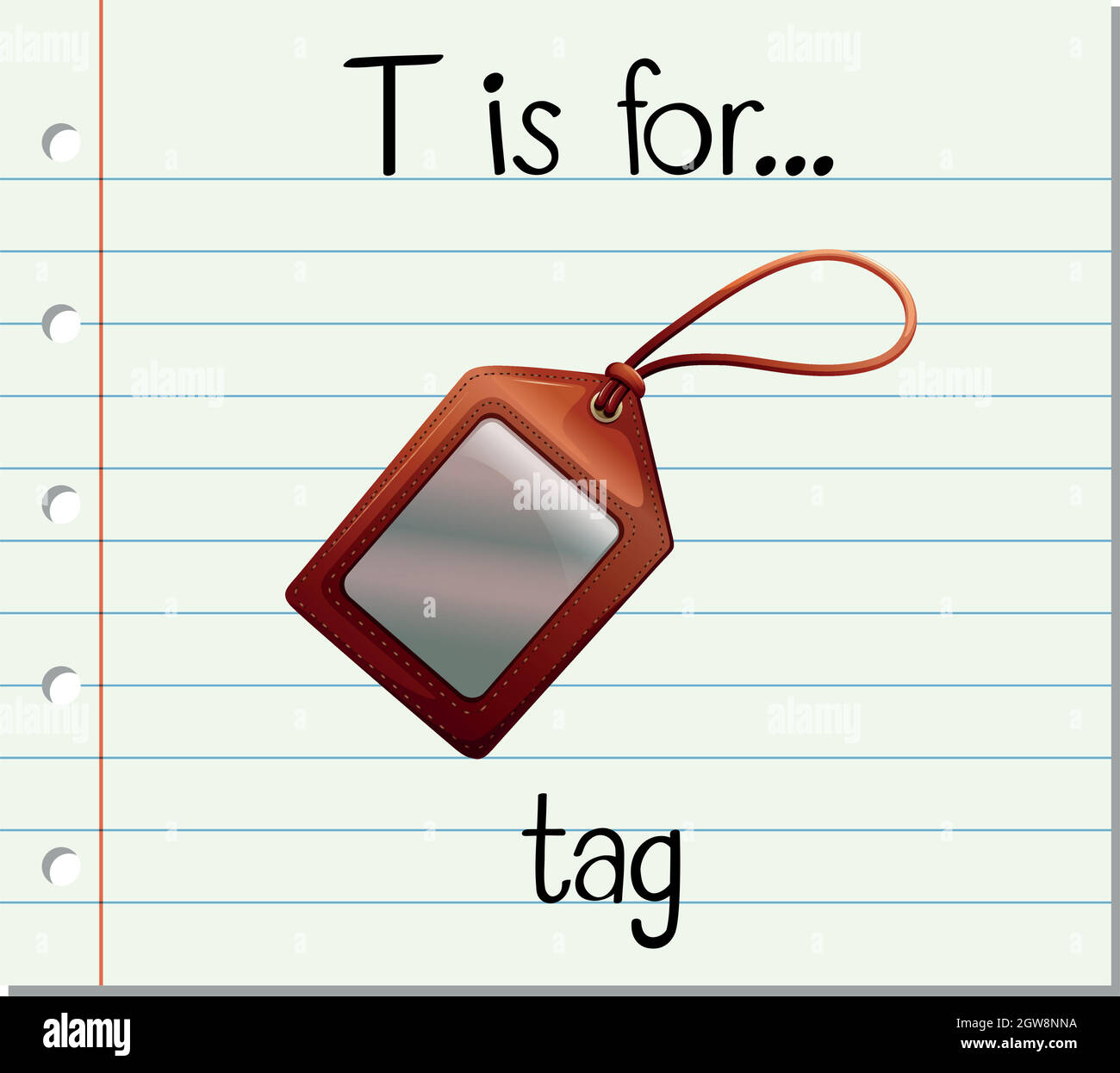 Flashcard letter T is for tag Stock Vector Image & Art - Alamy