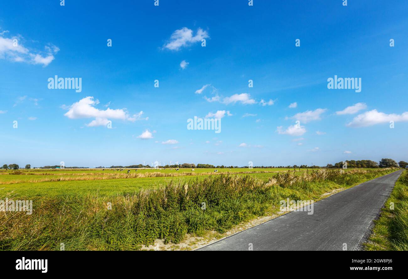 bike tour in a wide open land Stock Photo - Alamy
