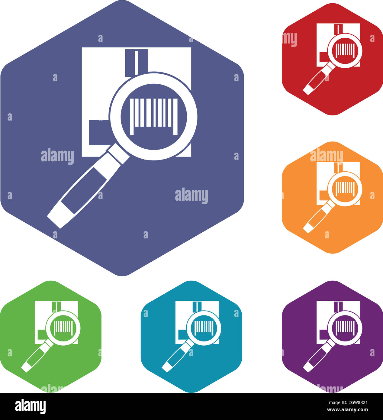 Magnifier and diskette icons set Stock Vector Image & Art - Alamy