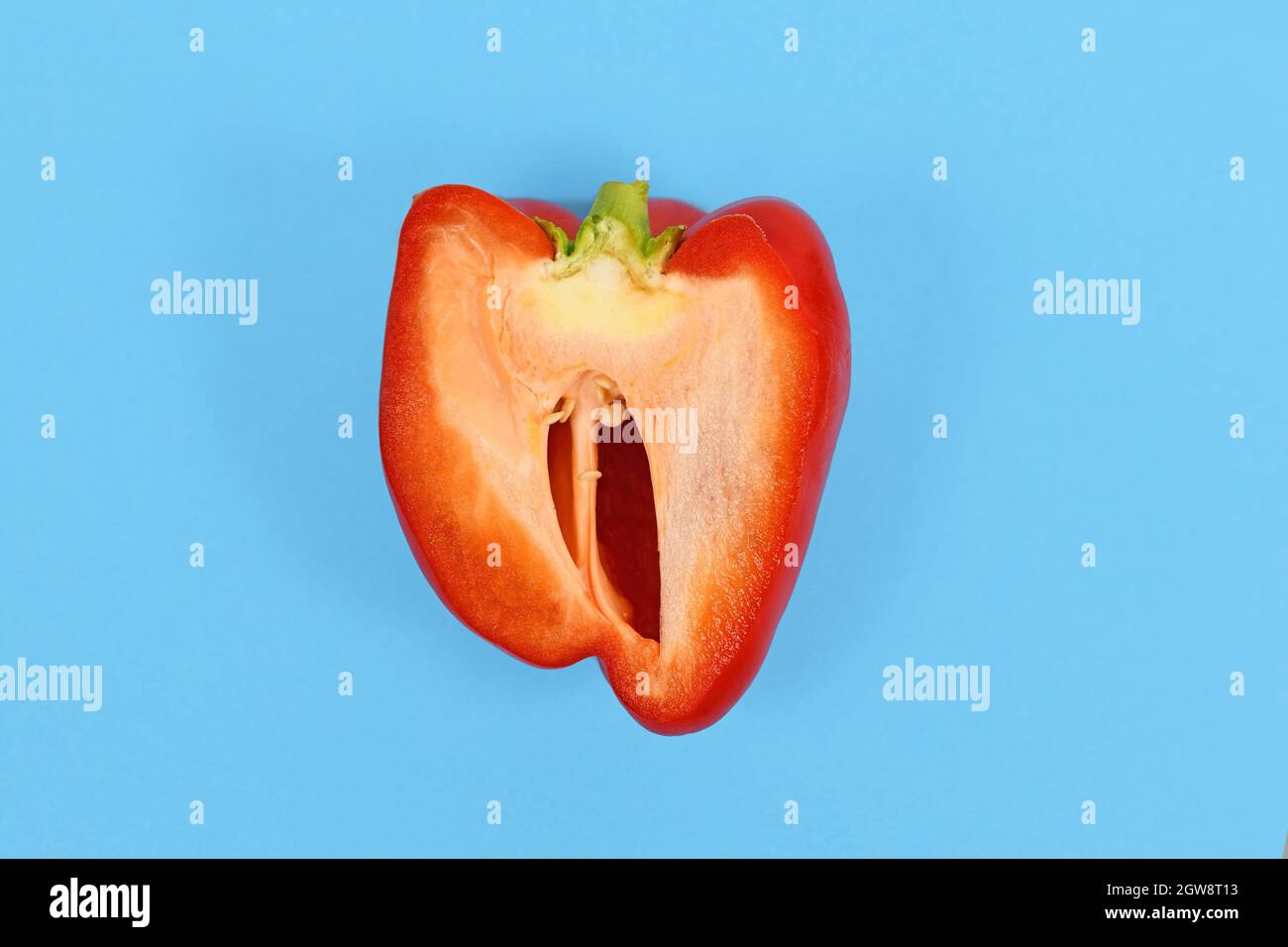 Longitudinal section of red pepper hi-res stock photography and images ...