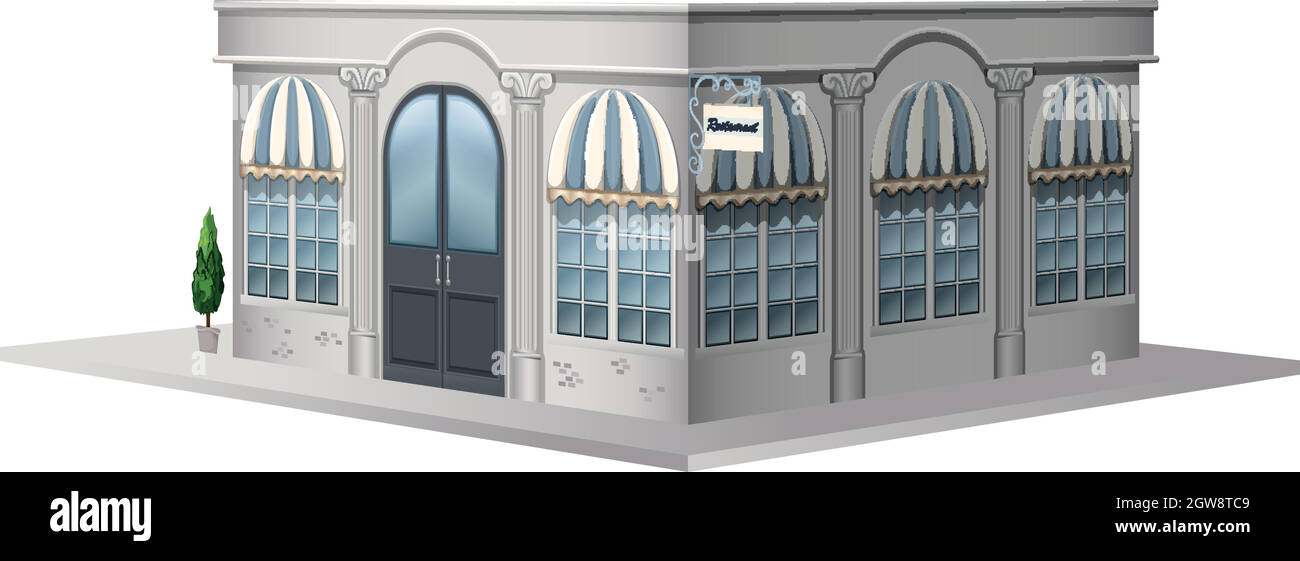 Architecture design for shop with vintage style Stock Vector Image ...