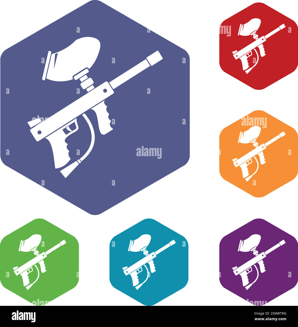Paintball marker icons set Stock Vector Image & Art - Alamy