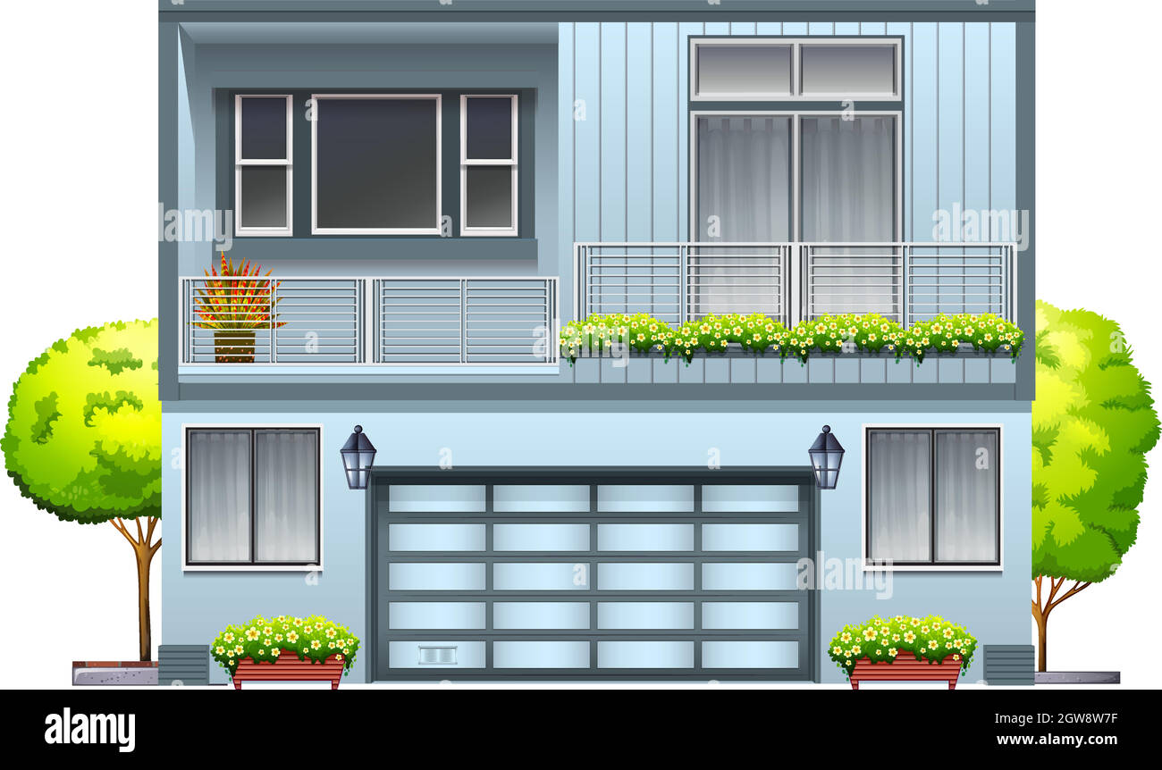 Terrace balcony design Stock Vector Images - Alamy