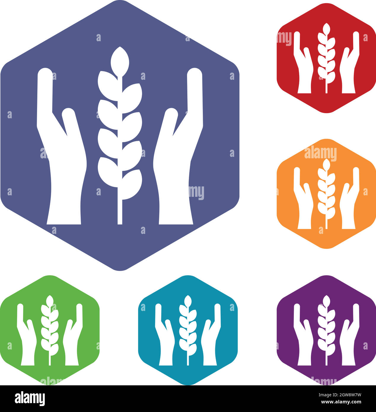 Hand hands agriculture farming Stock Vector Images - Alamy