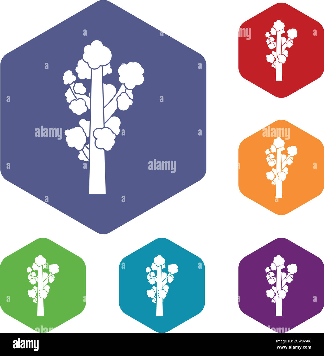 Tree icons set Stock Vector Image & Art - Alamy