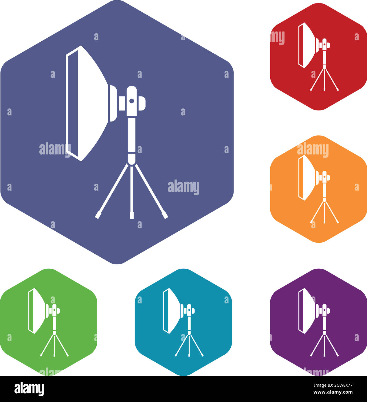 Studio lighting equipment icons set Stock Vector Image & Art - Alamy