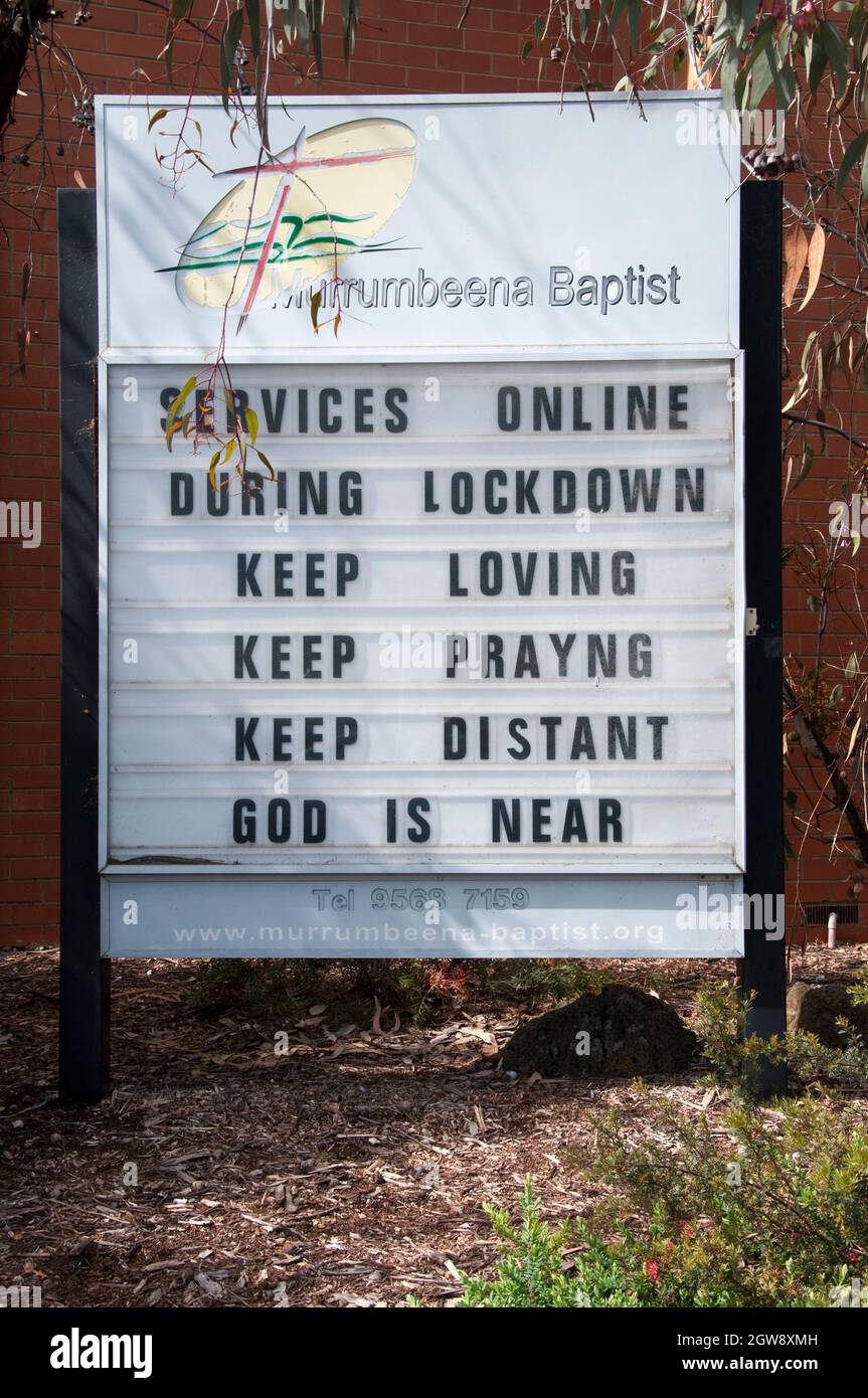 An inspirational message displayed outside a Christian church in ...