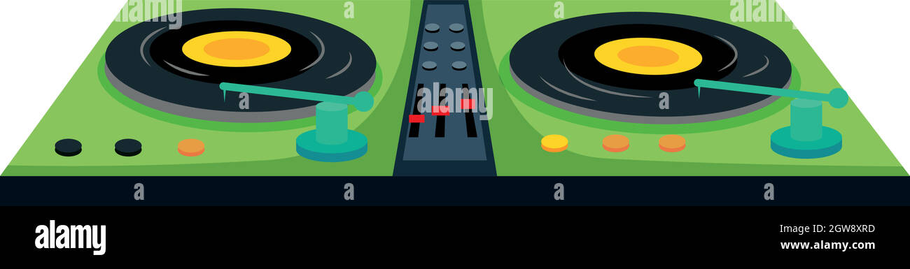 Disc jockey machine with sound control Stock Vector Image & Art - Alamy
