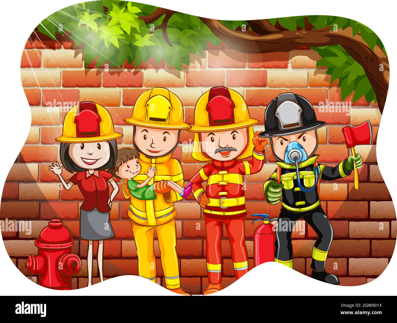 Firefighter poster Stock Vector Images - Alamy