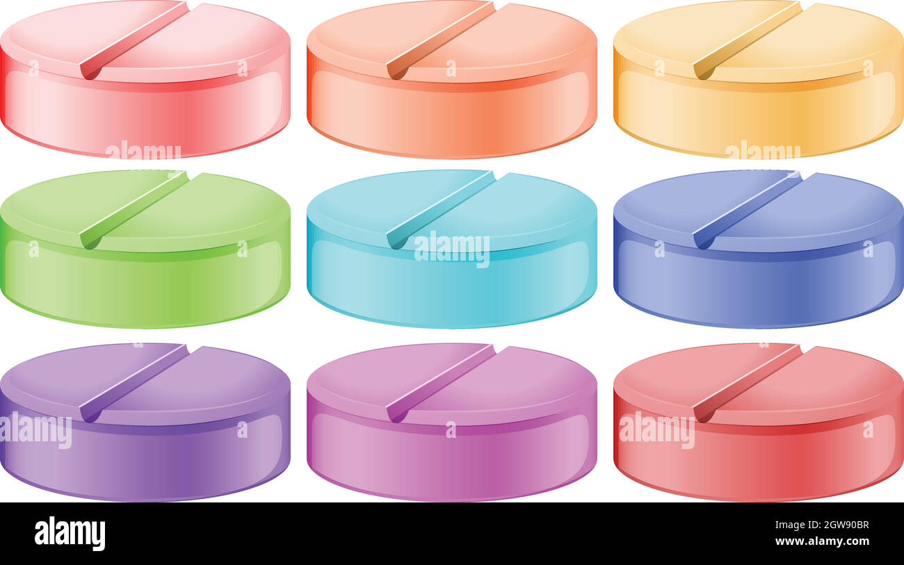 Rounded tablets Stock Vector Images - Alamy