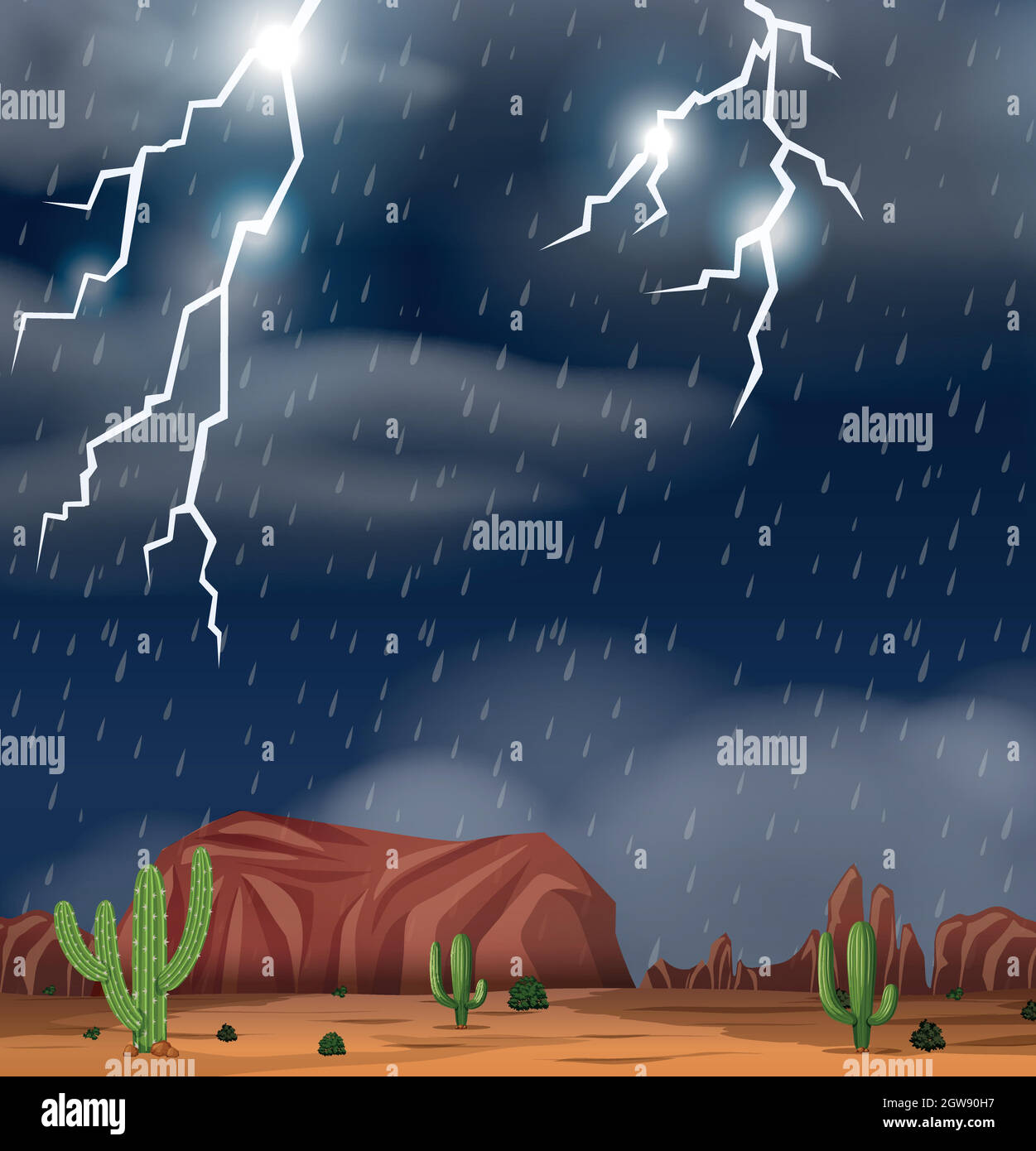 Dessert during Storm scene Stock Vector Image & Art - Alamy