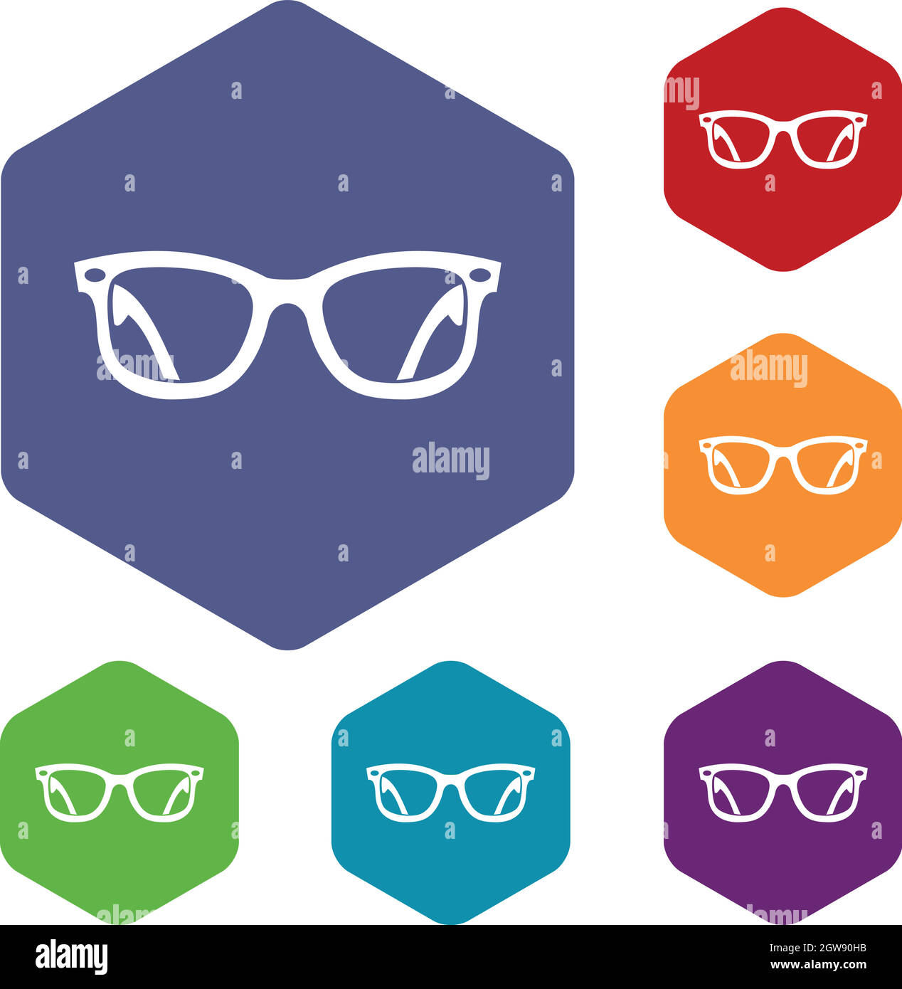 Eyeglasses vector icon set Stock Vector Images - Alamy