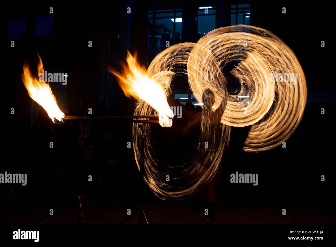 Woman man torch night hi-res stock photography and images - Alamy